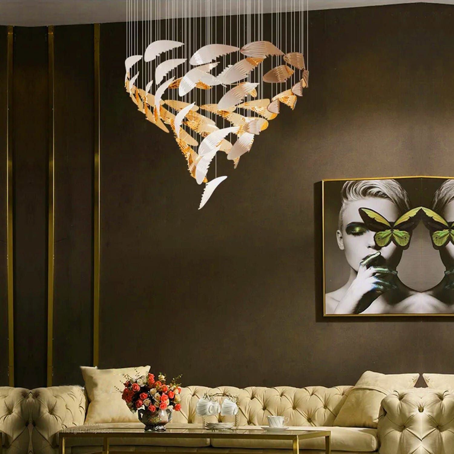 Flight Feather Chandelier – Harold Electricals