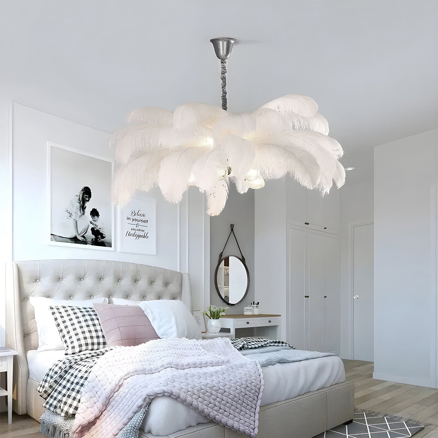 Modern Ostrich Plumes Chandelier – Harold Electricals