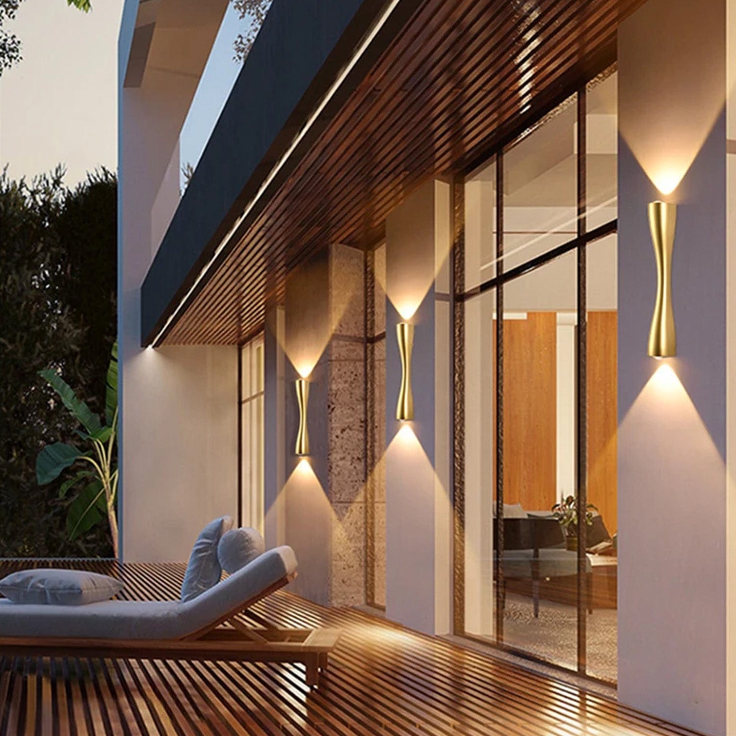 Golden Nexus Outdoor Facade Wall Light – Harold Electricals