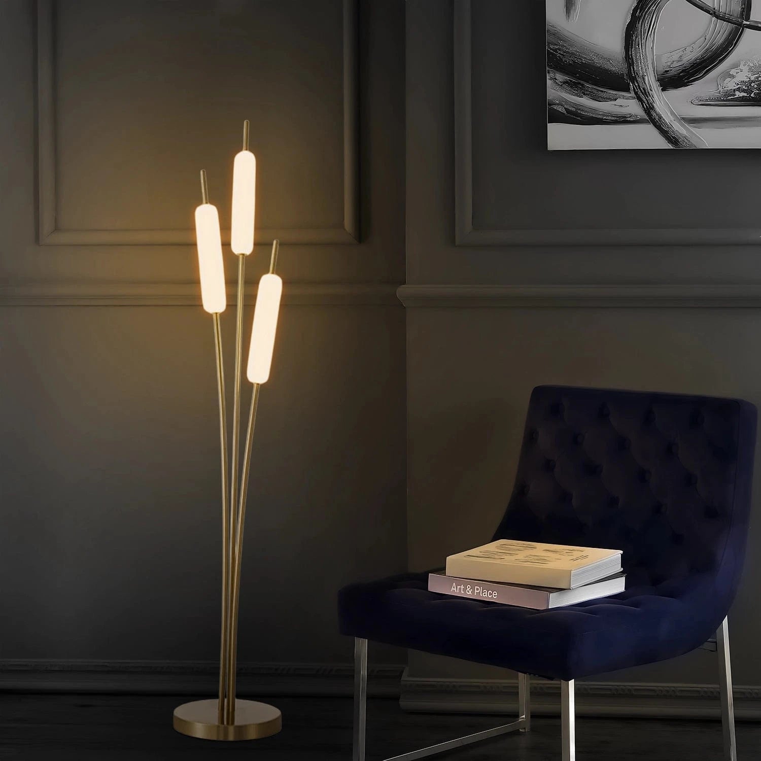 Linea Glow Floor Lamp – Contemporary LED Floor Light with Acrylic ...