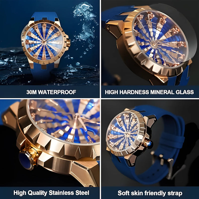 Buy Astronyx Sphere Radial Dial Luxury Watch | 18K Rose Gold Automatic ...