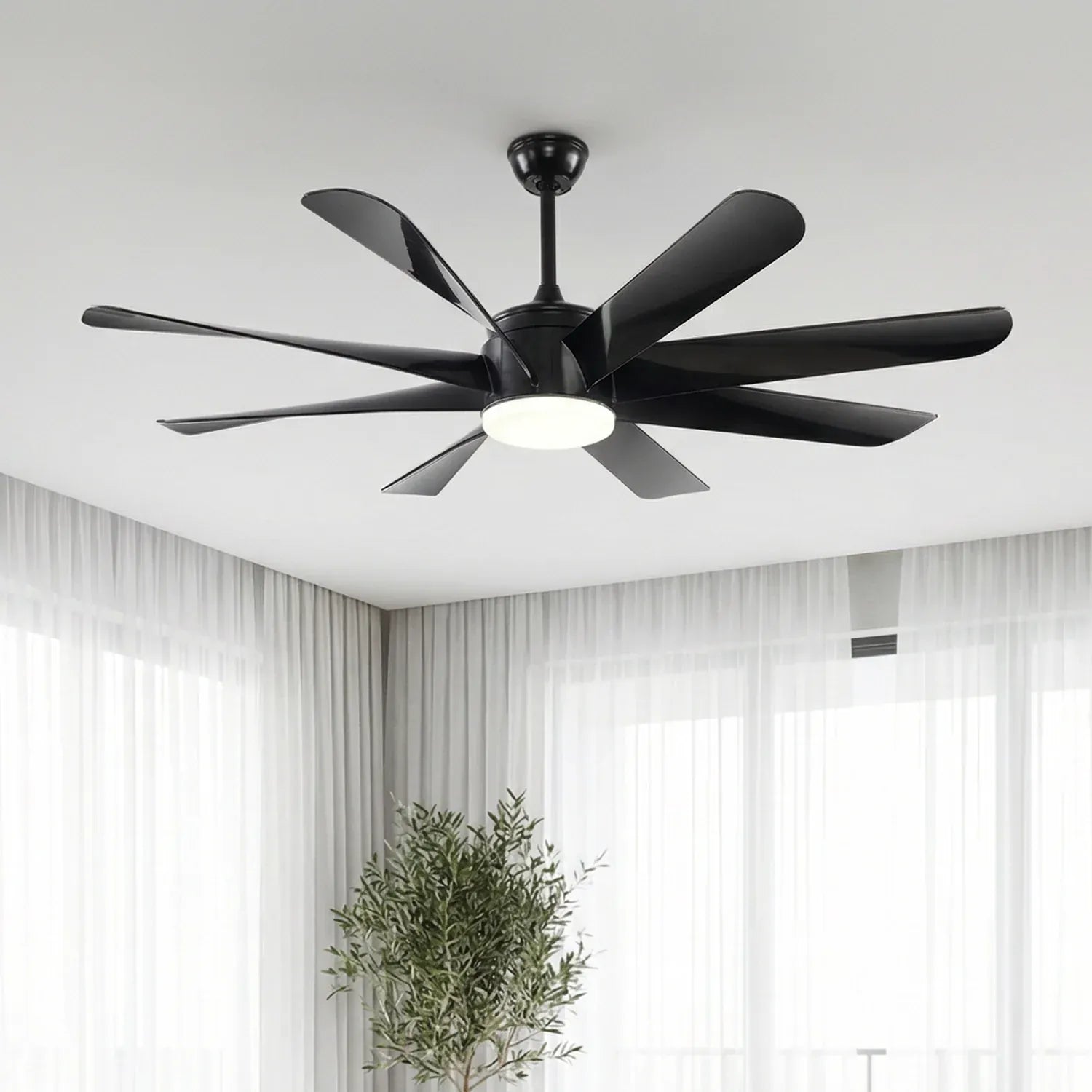 Montero X8 Designer Ceiling Fan with Remote | 60 Inch 8 Blade LED Fan ...