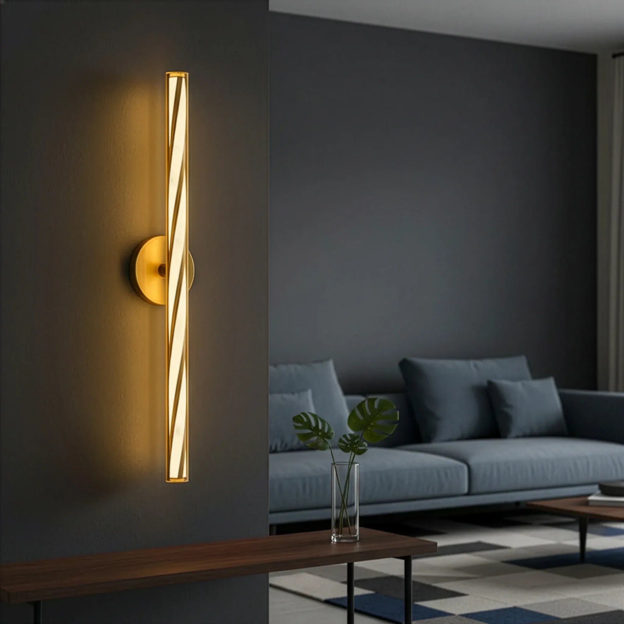 VertiTwist LED Wall Light – Modern Twisted Accent Wall Light | Premium ...