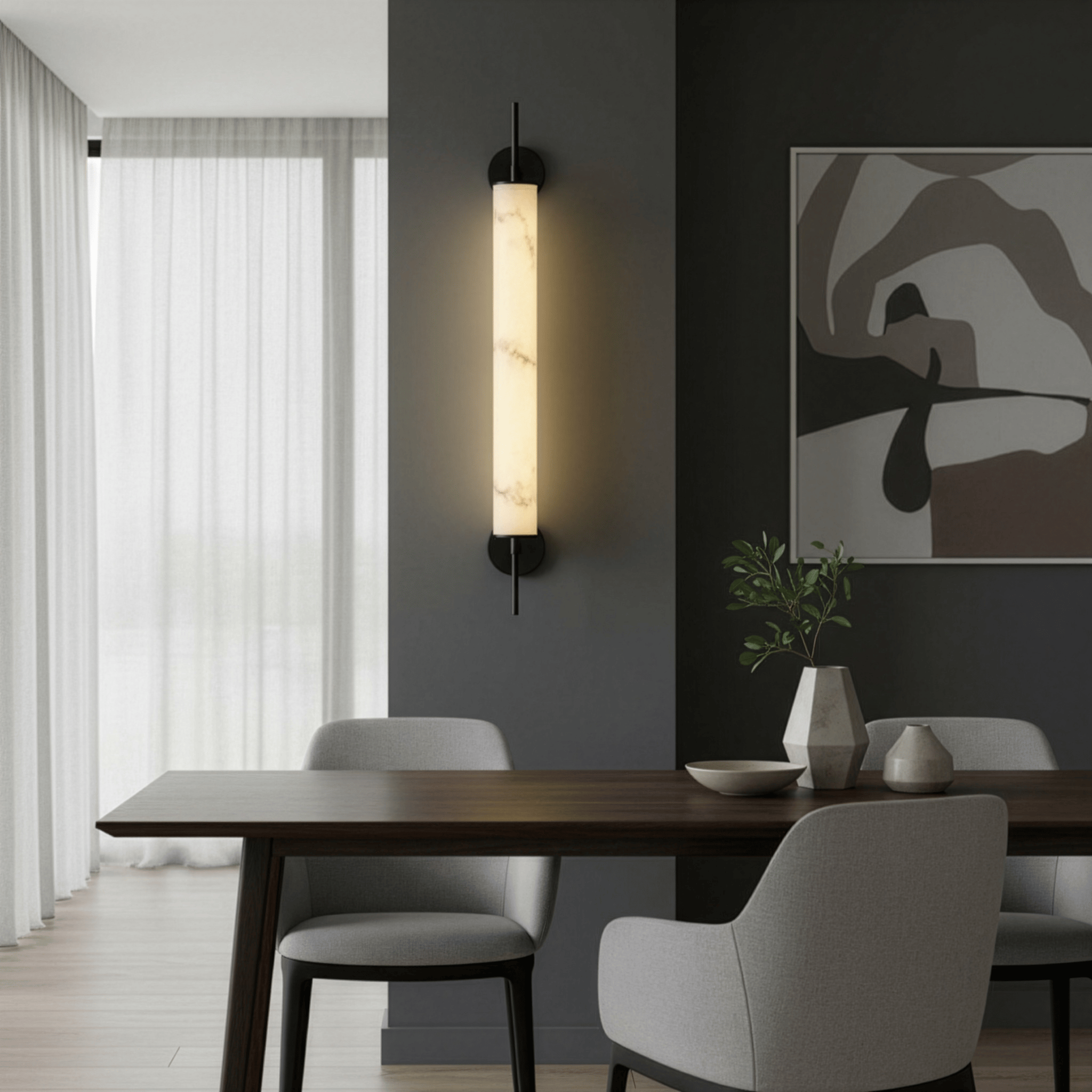 Purestone Vertical Glow Wall Light – Alabaster Luxury Lighting – Harold ...