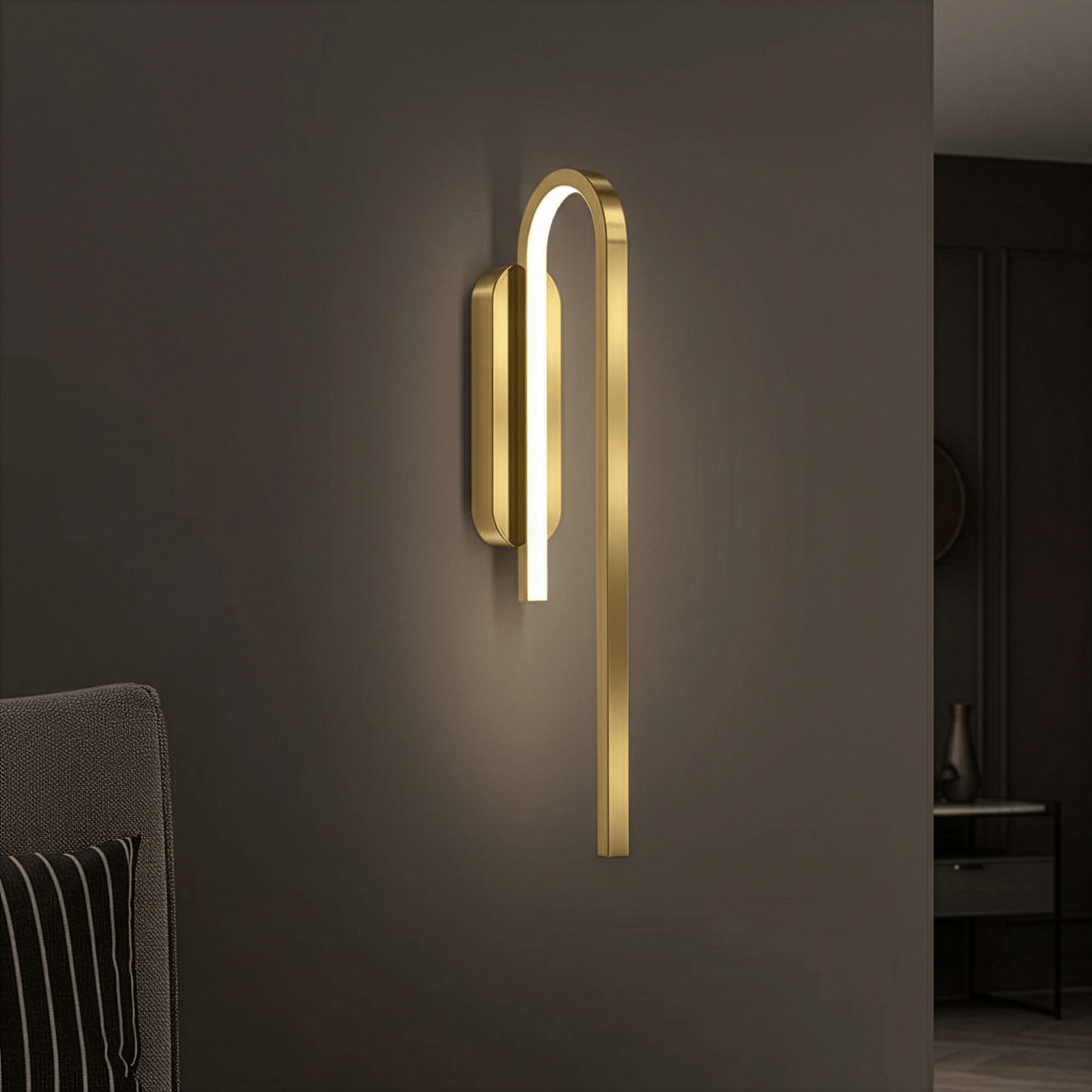 Streamline Arc Wall Light – Modern Minimal Luxury Wall Lamp for Home ...