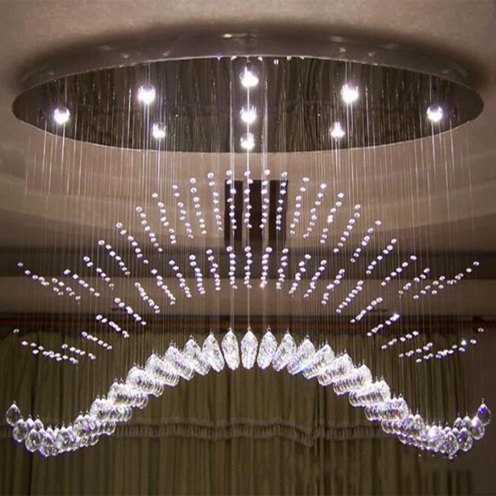 Oval Wave Crystal Chandelier – Harold Electricals