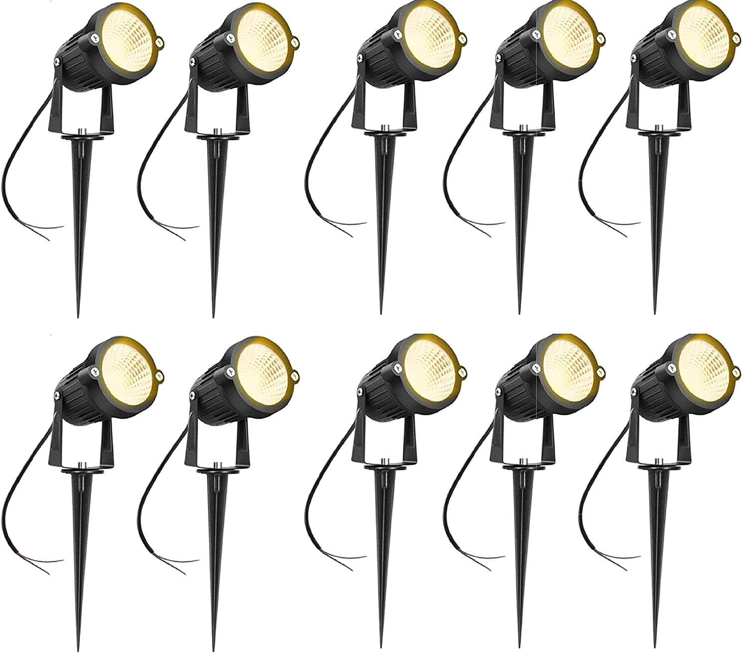 Black Outdoor LED Garden Spike Light - 3 Watt, Warm White Focus, Water ...